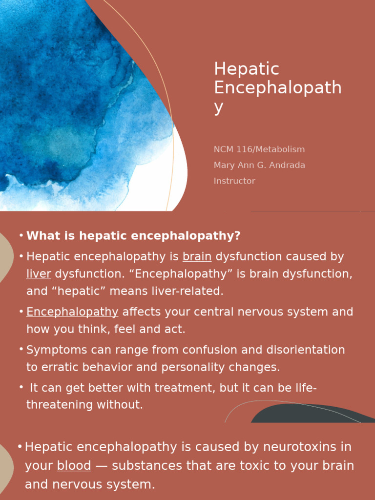 Understanding Hepatic Encephalopathy | PDF | Cirrhosis | Liver