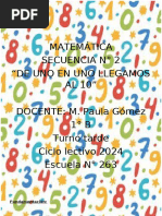 Secuencia Didáctica: Números del 1 al 10 | PDF | Sustracción | Matemáticas
