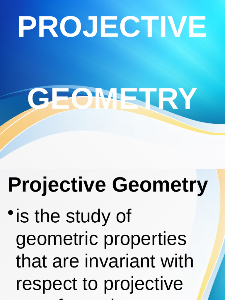 Projective Geometry | PDF | Projective Geometry | Line (Geometry)