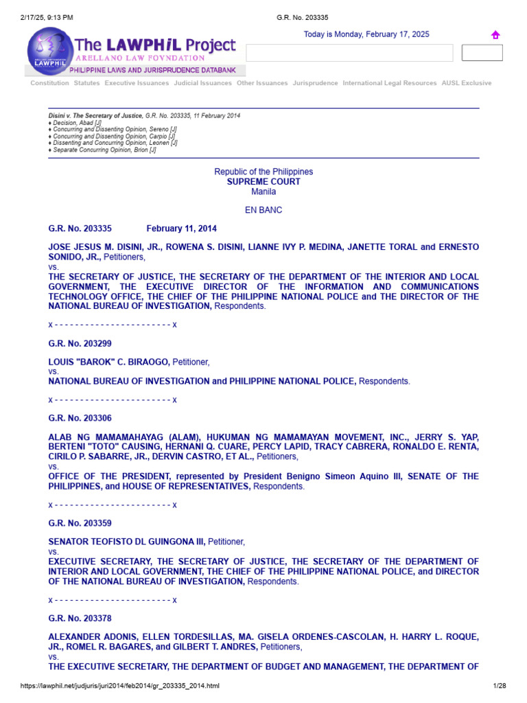 Disini vs SOJ | PDF | Defamation | Spamming