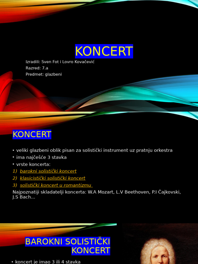 Sven Fot I Lovro Kovačević 7.a KONCERT | PDF