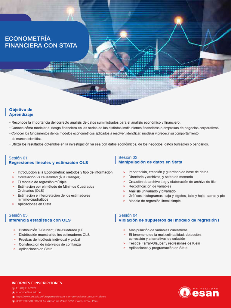 Econometria Financiera Con Stata Compressed | PDF | Econometría | Análisis de regresión
