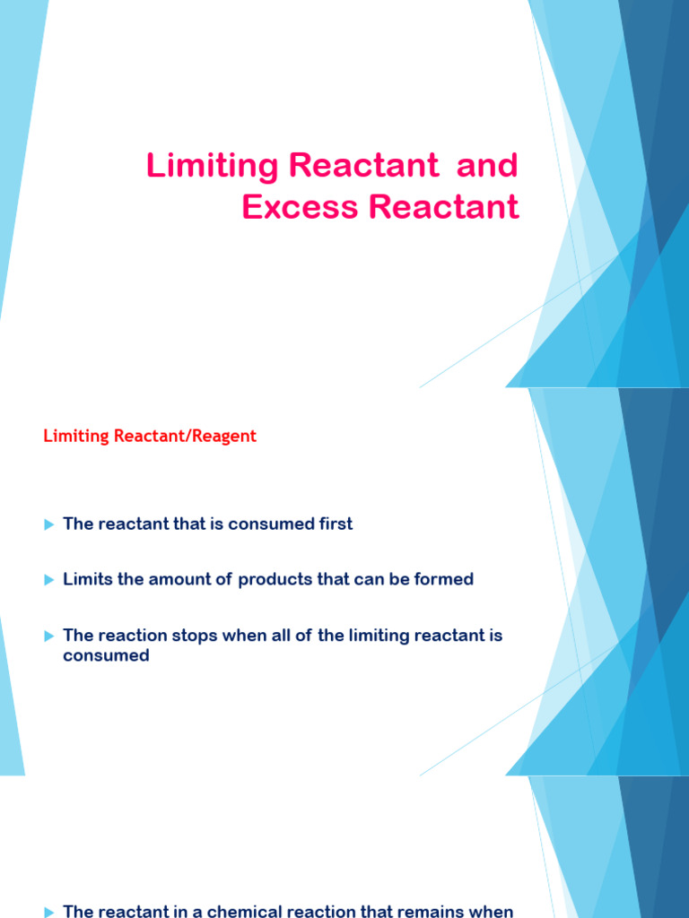 Limiting Reagent and Reagent Excess | PDF | Mole (Unit) | Ammonia