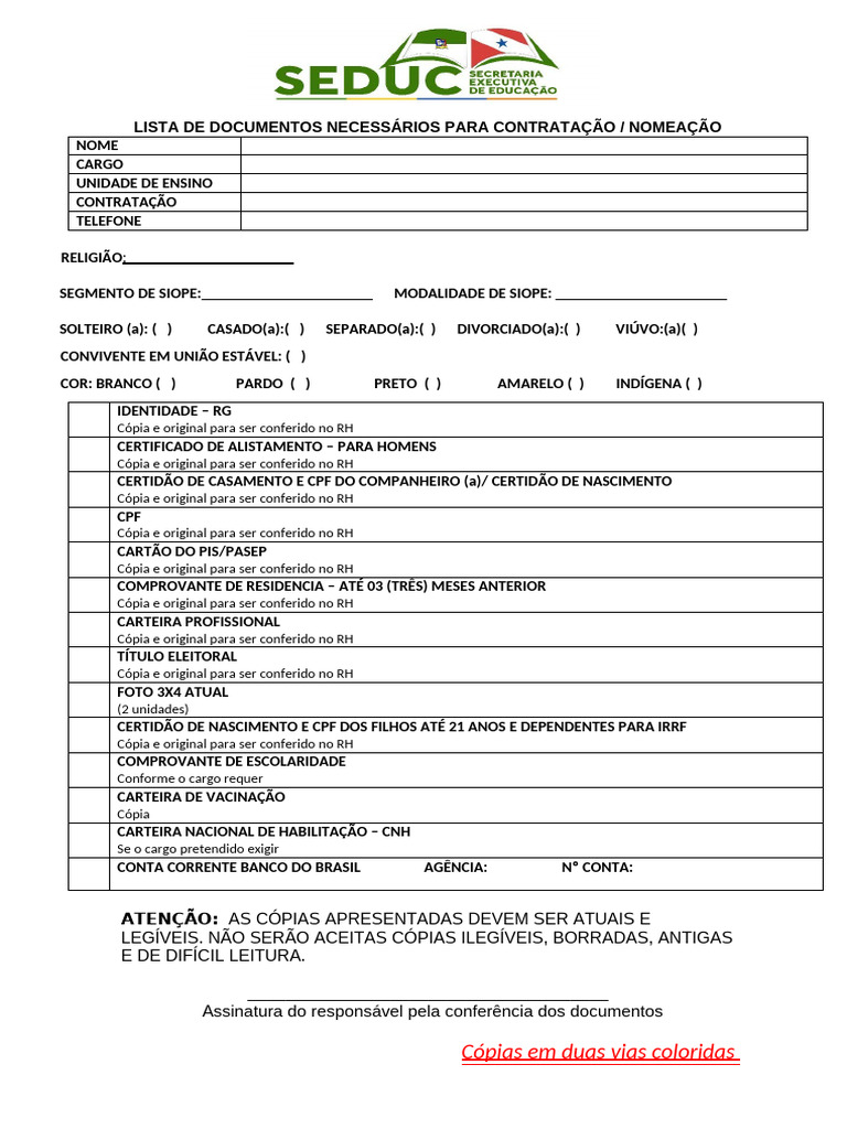 2 Lista de Documentos 2025 | PDF