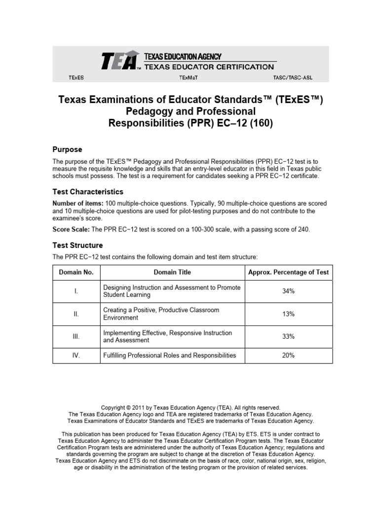 TExES_PPR_Domains-21 | PDF | Learning | Teachers