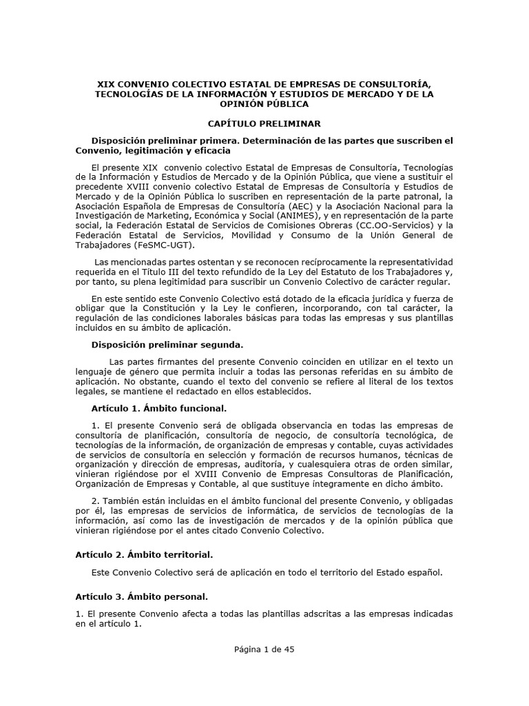 XIX Covenio TIC (Pendiente Ok Por Trabajo) | PDF | La seguridad ...