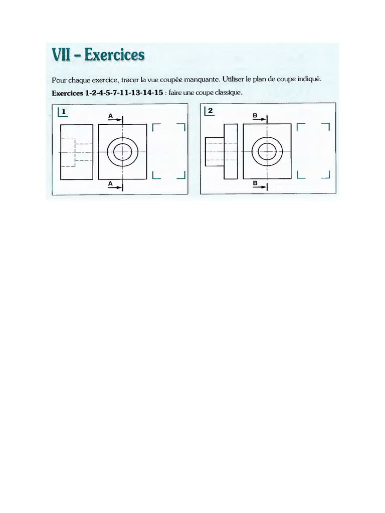 Exercices Sur Sections Et Coupes | PDF