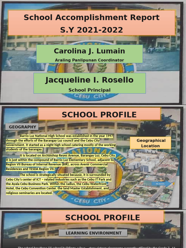 Barrio Luz National High School Report | PDF | Schools | Learning