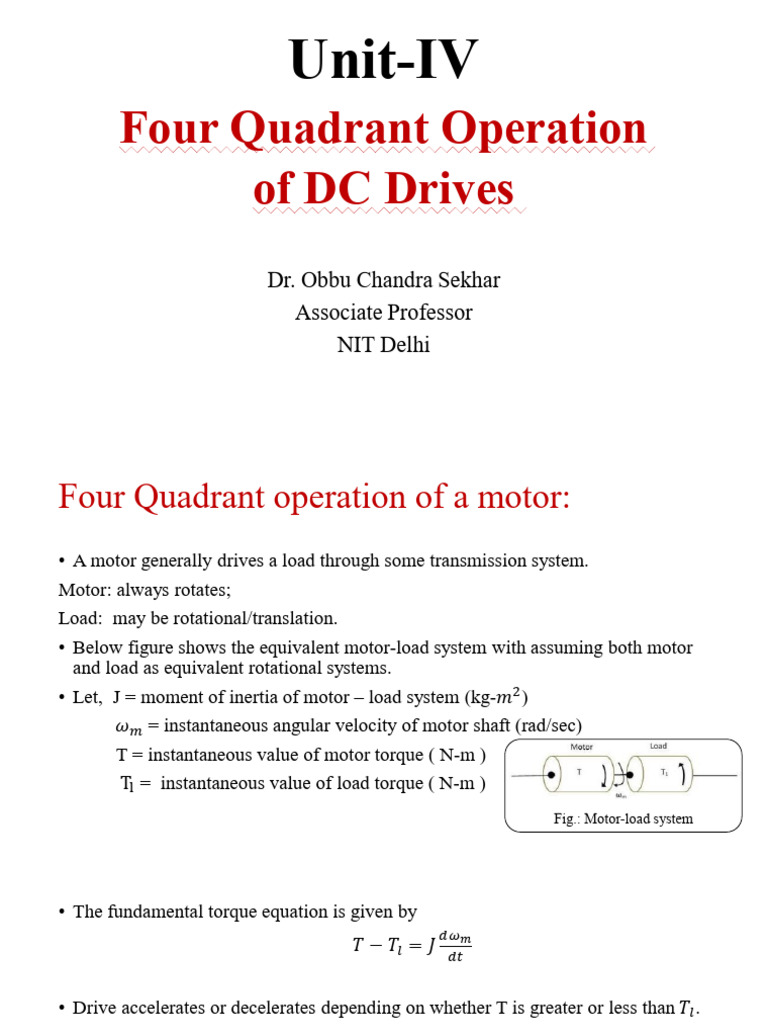 Unit-IV Four Quadrant Operation of DC Drives | PDF | Rectifier ...
