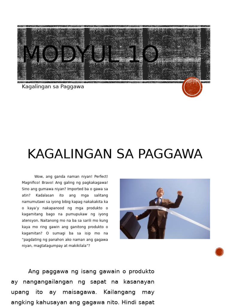 Modyul 9 Kagalingan Sa Paggawa | PDF