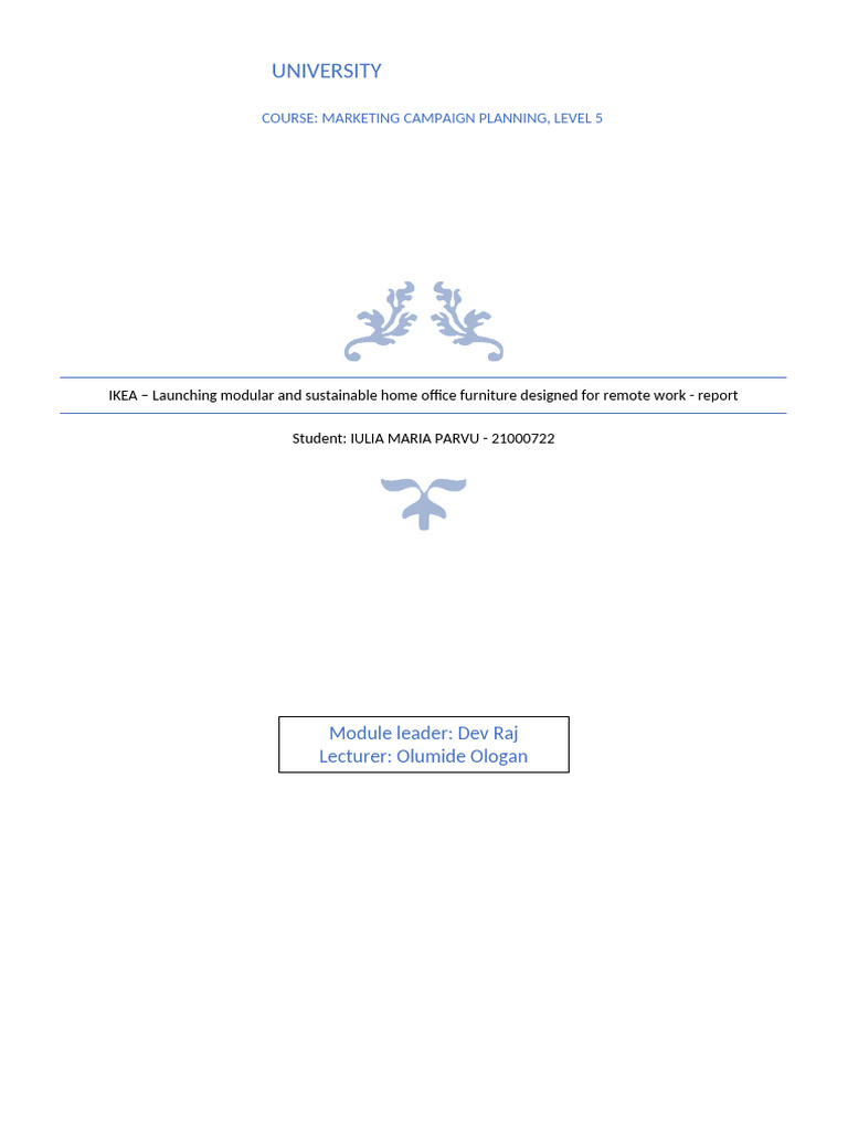 Marketing Campaign Planning Report - 21000722 | PDF | Digital Marketing ...