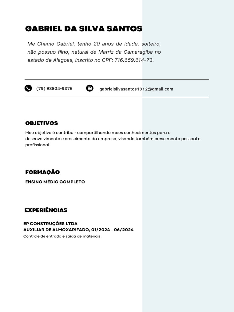 Curriculo Gabriel | PDF