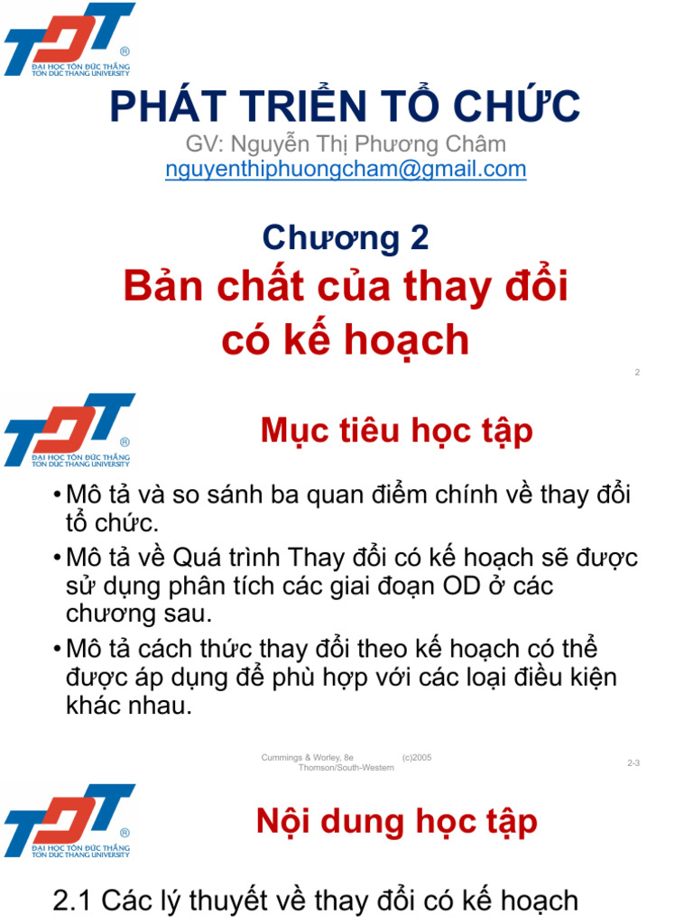 OD C02 - Ban Chat Cua Thay Doi Co Ke Hoach | PDF