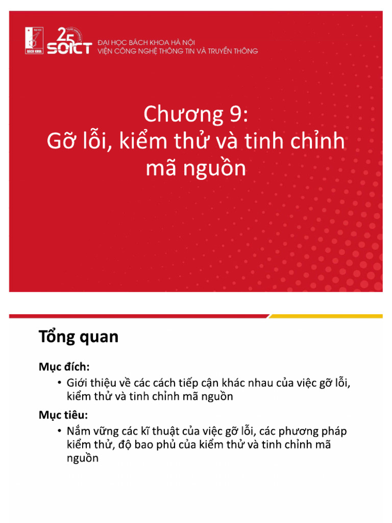 Lec9. Go Loi Kiem Thu Va Tinh Chinh Ma Nguon | PDF