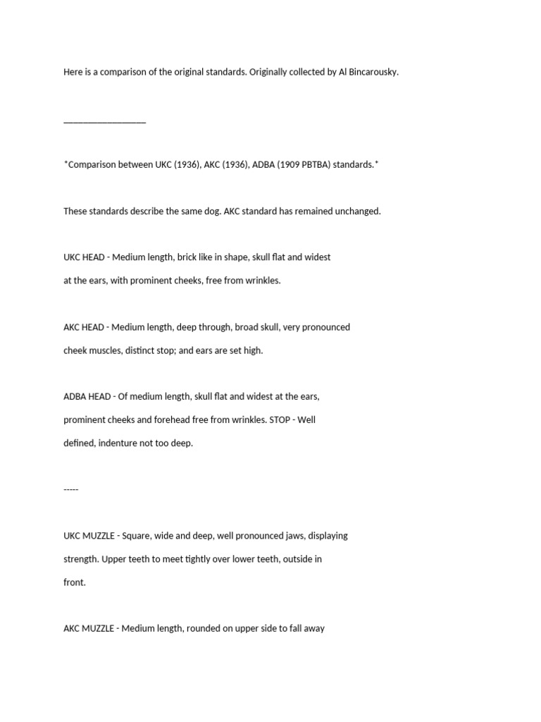 AKC vs UKC Dog Breed Standards | PDF | Human Anatomy