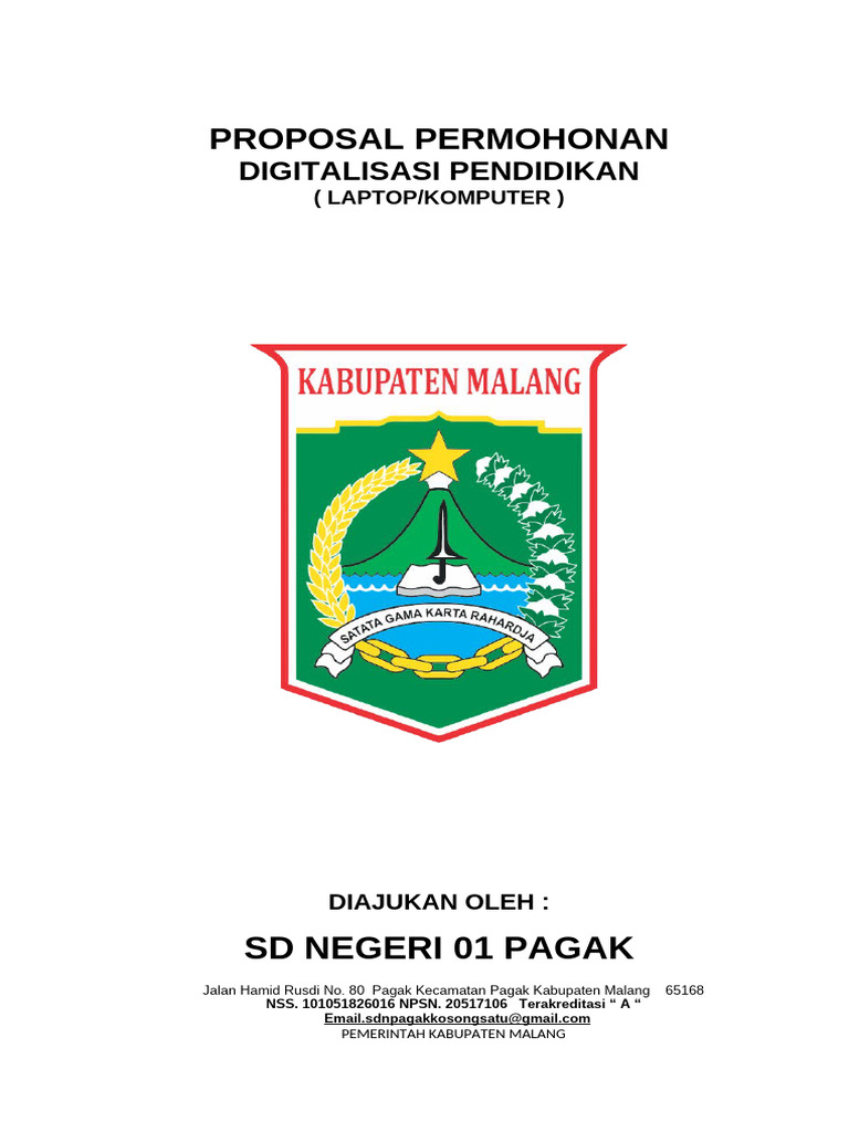 Proposal Bantuan Tik Dan Profil Sekolah | PDF