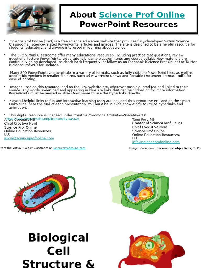Science Prof Online: Free Biology Resources | PDF | Cell (Biology ...