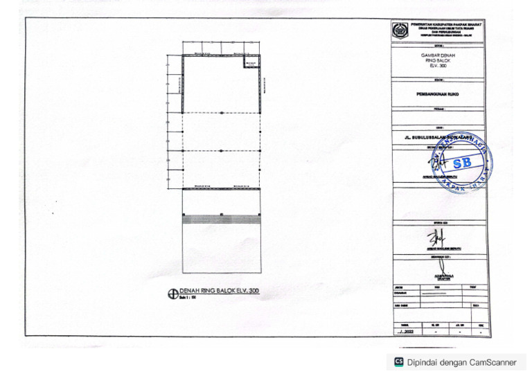 Denah Balok Elv 300 | PDF