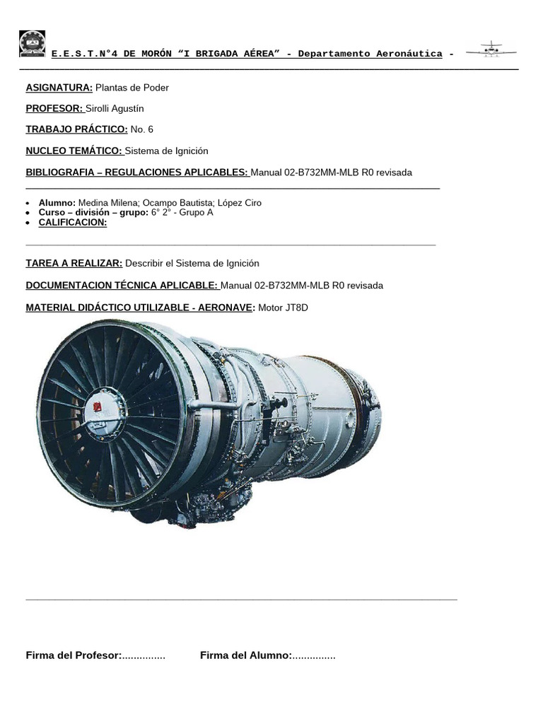 TP N6 Sistema de Ignición | PDF | Tornillo | Conector eléctrico