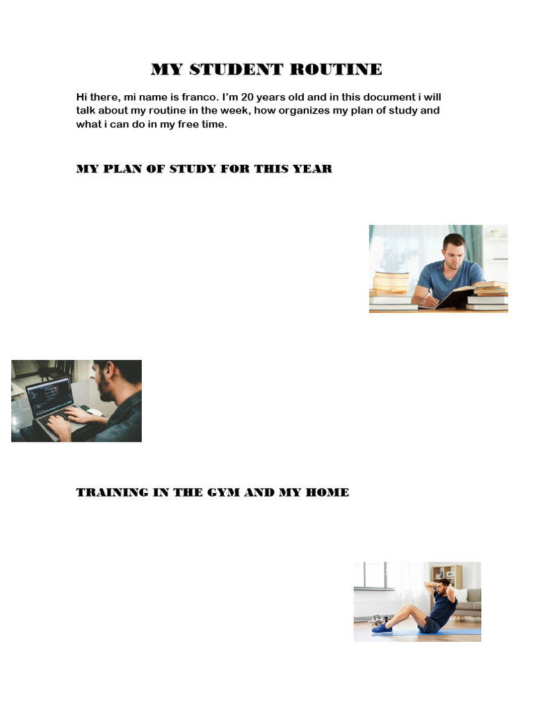 My Student Routine | PDF