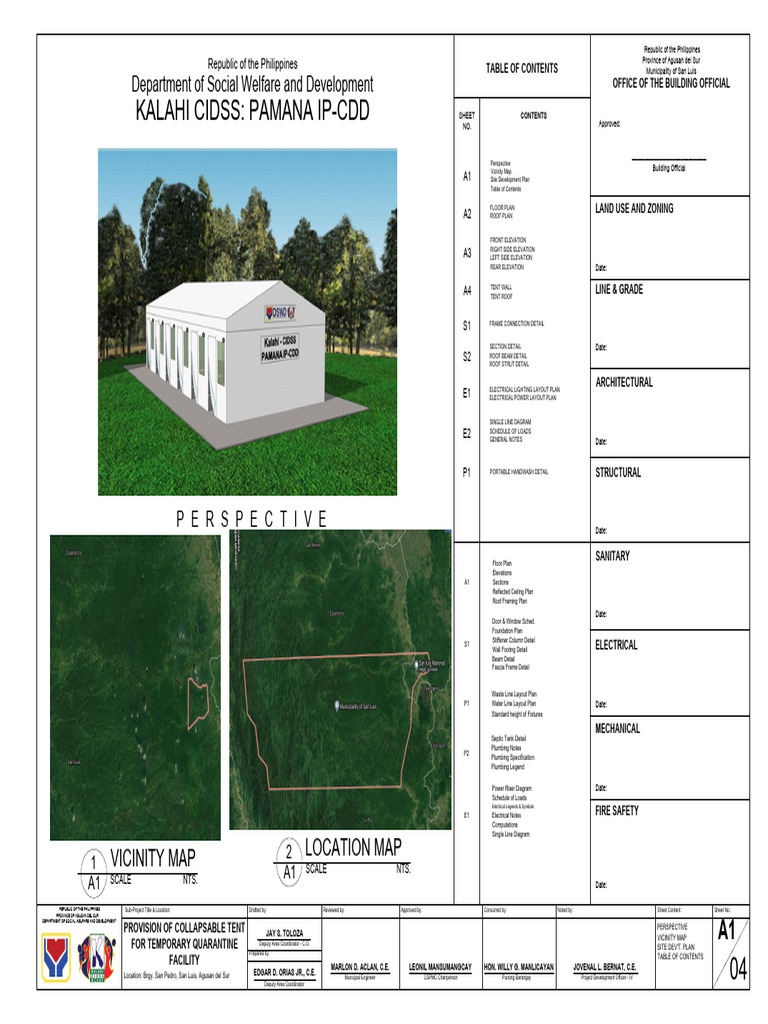 Collapsible Tent Plan for Quarantine Facility | PDF | Civil Engineering ...