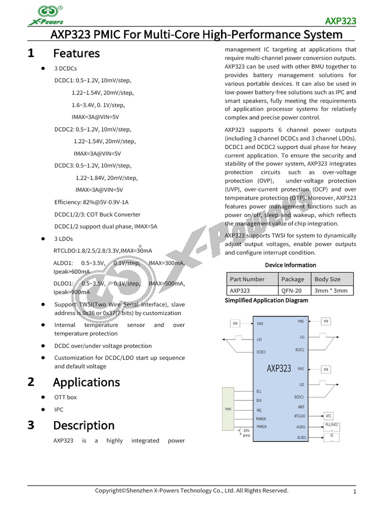 AXP323 Datasheet V1.1 en | PDF | Electrostatic Discharge | Electrical Engineering