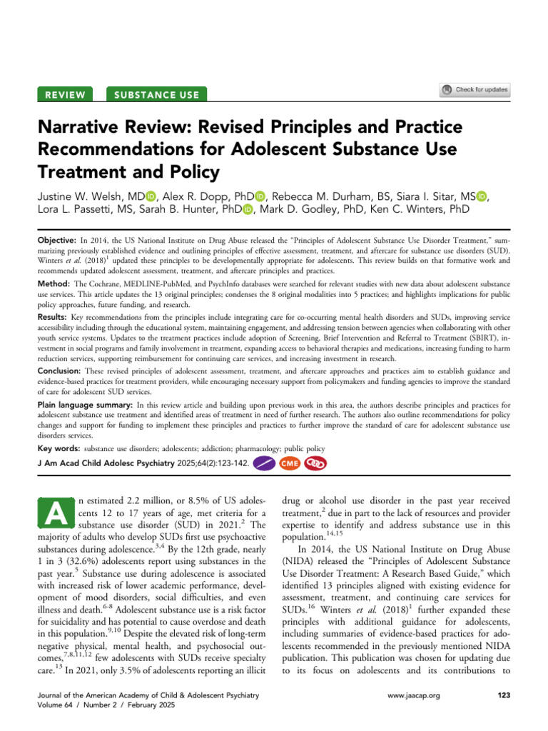 Narrative Review Revisedpo Principles and Practice | PDF | Substance Use Disorder | Substance Abuse