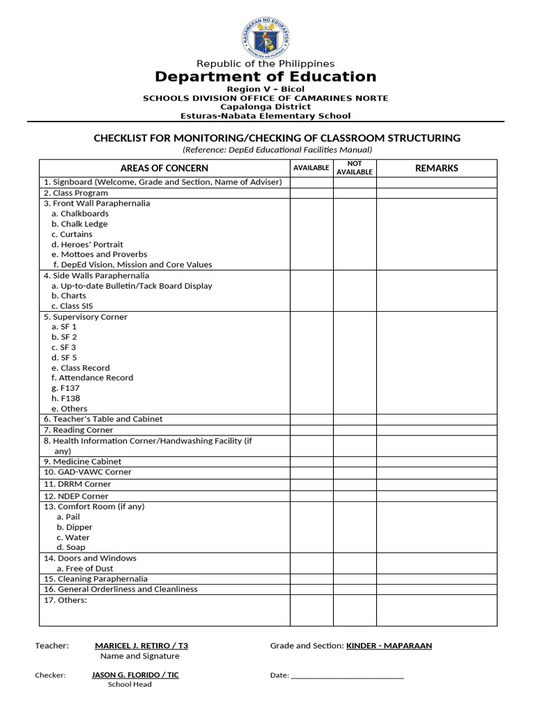 Classroom Structuring | PDF