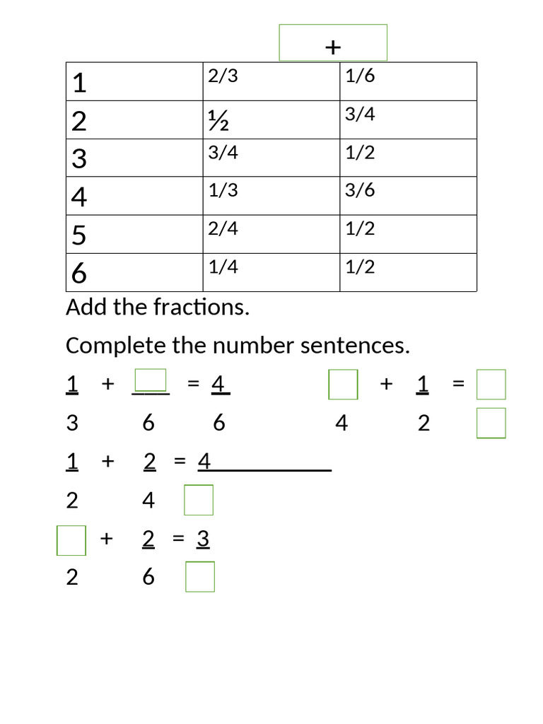 Add Fraction | PDF