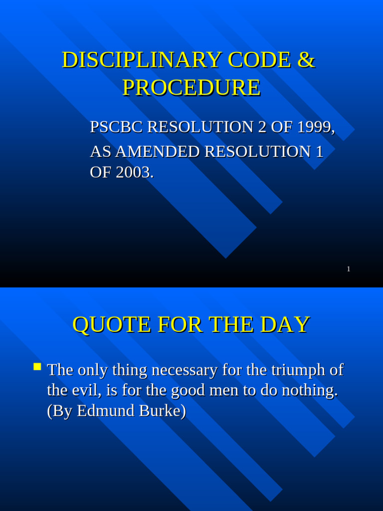 Disciplinary Code for Public Service | PDF | Employment | Disciplines