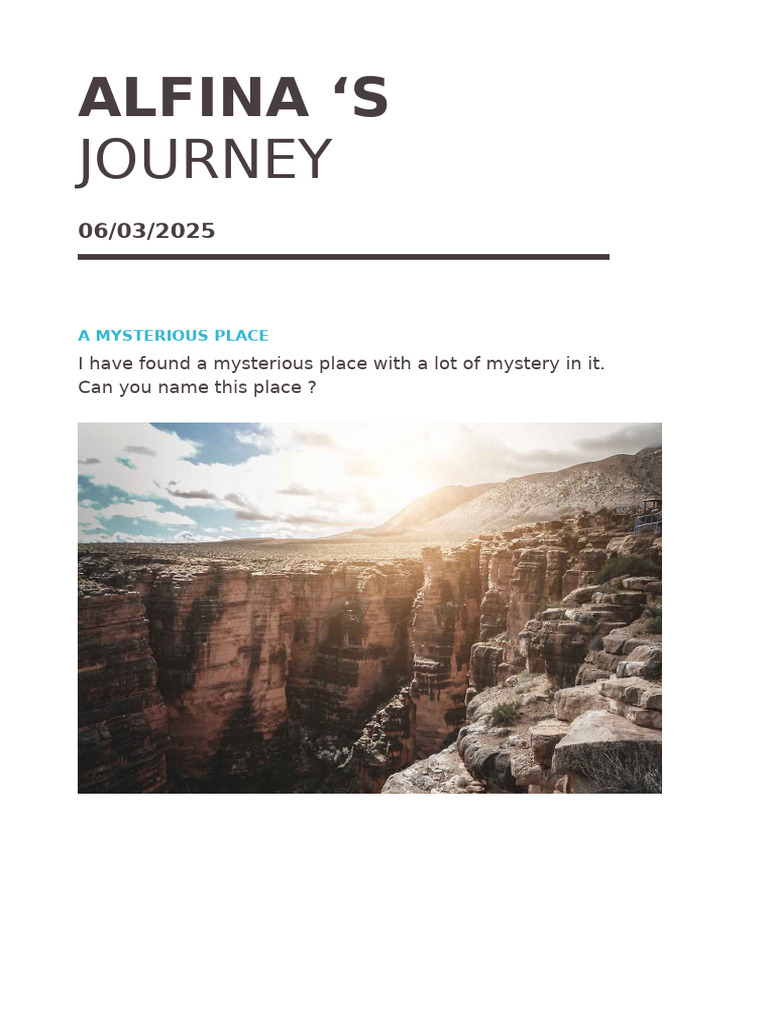 Journey: Alfina S | PDF