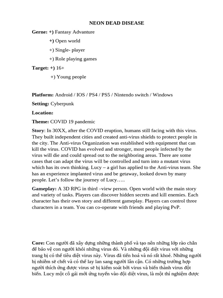 Neon Dead Disease | PDF