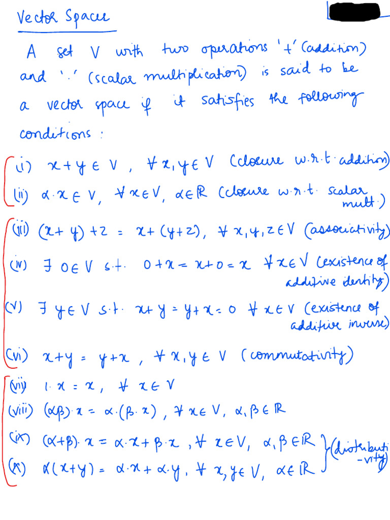 Module 4 Vector Spaces Note | PDF