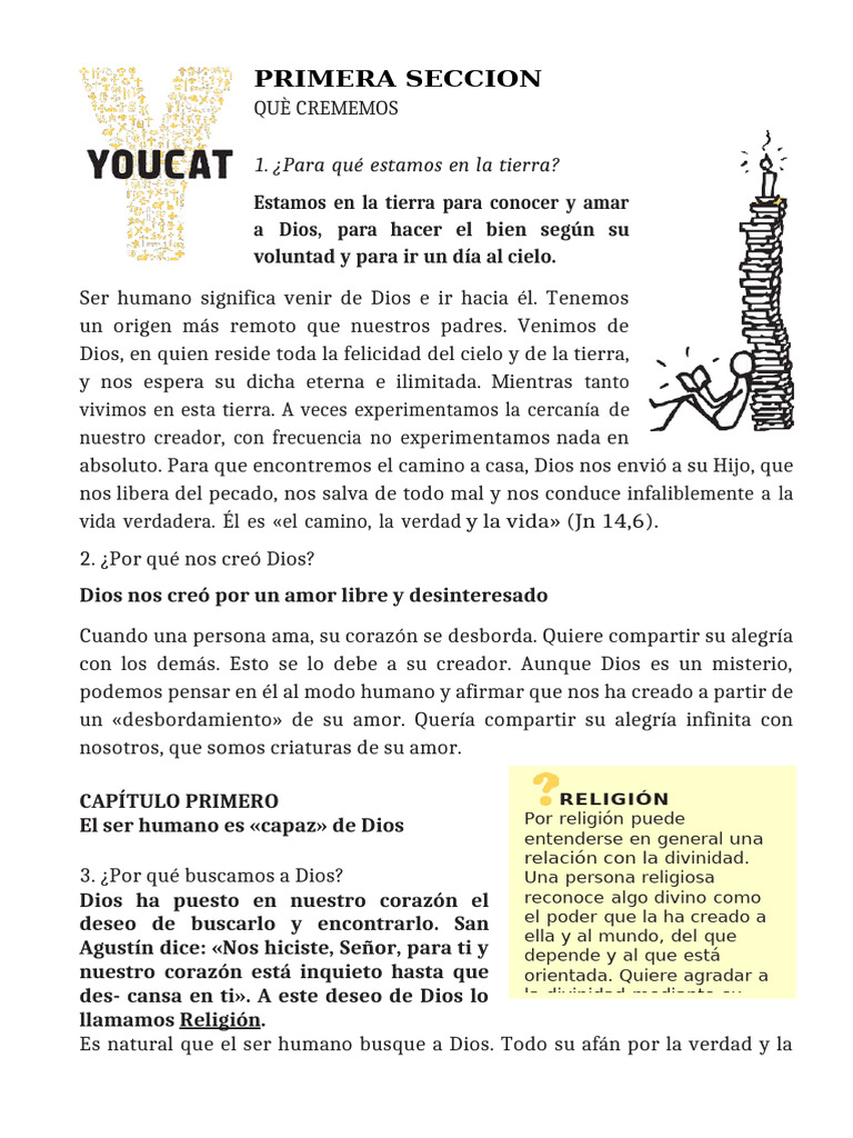 Folleto 1 Youcat. | PDF | Amor | Dios