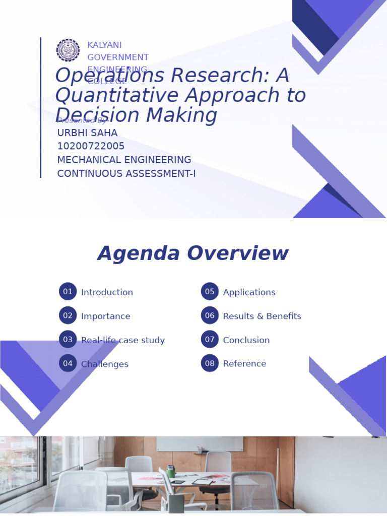 Operations Research: A Quantitative Approach To Decision Making | PDF ...