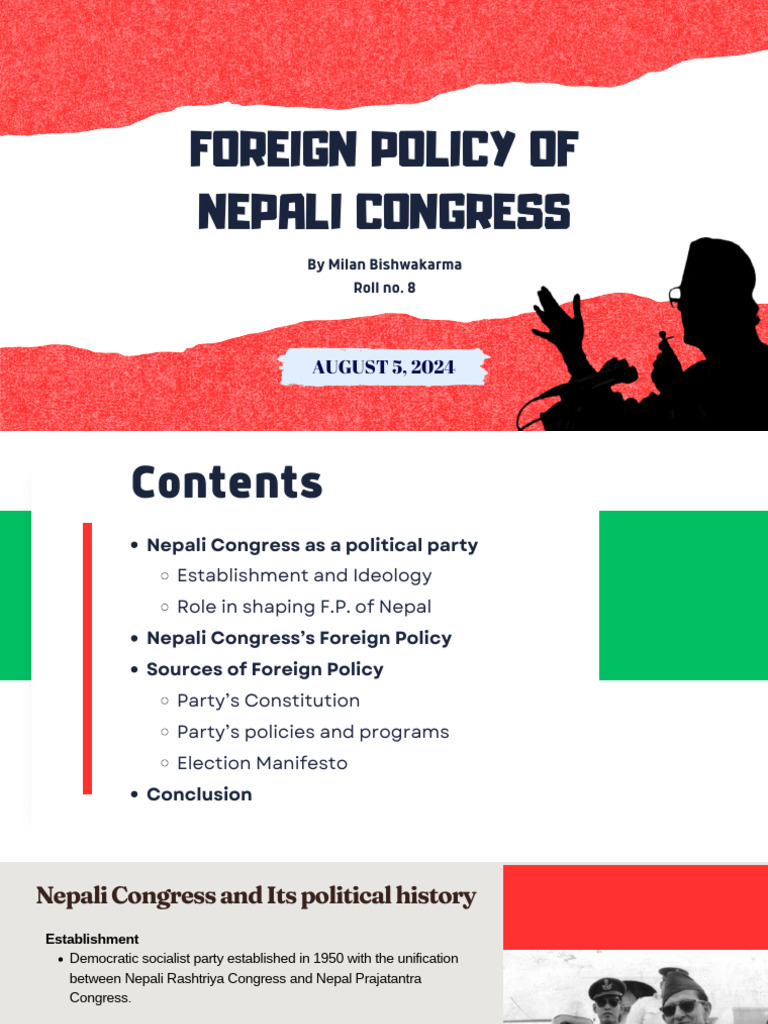 Nepali Congress Foreign Policy Overview | PDF | Nepal | Global Politics