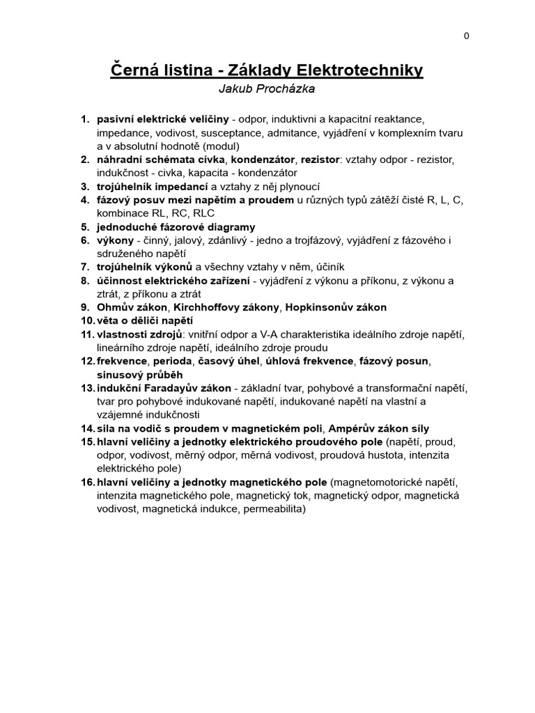 Jakub Procházka - ČERNÁ LISTINA-1 | PDF