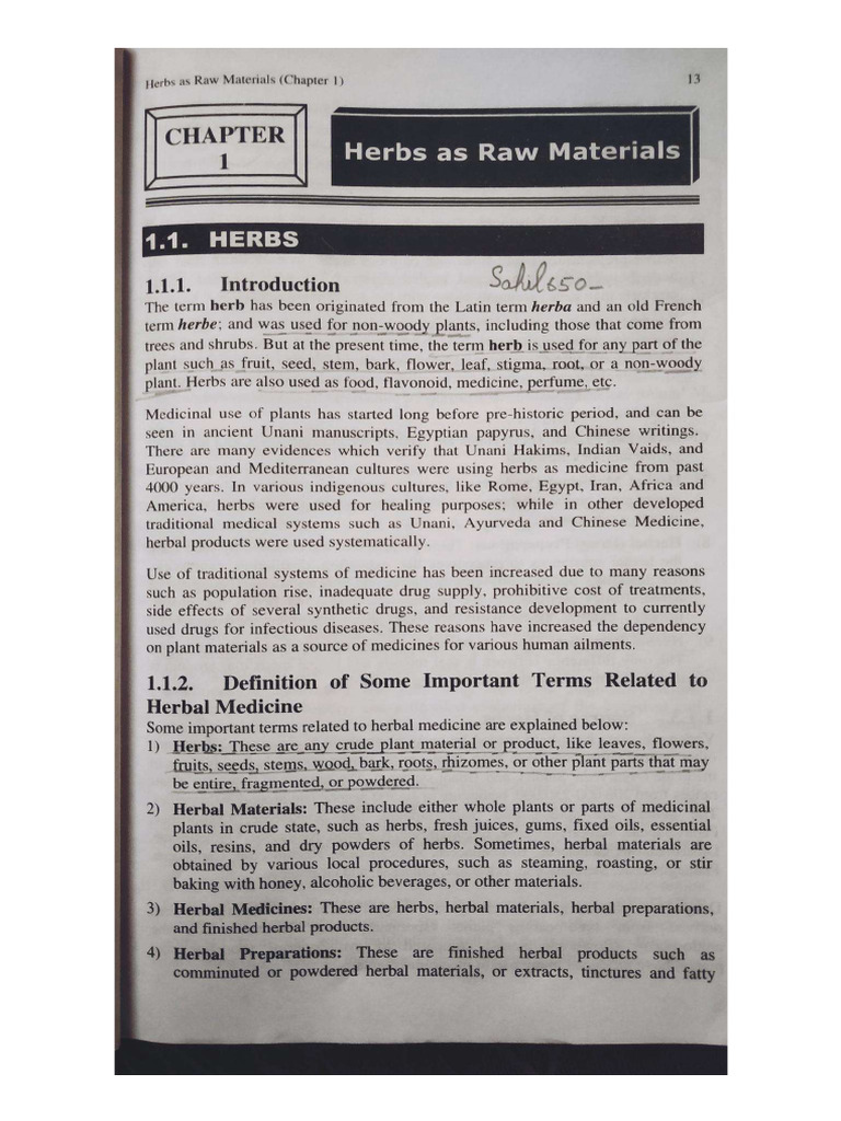 Raw Materials (HDT Sem6) | PDF