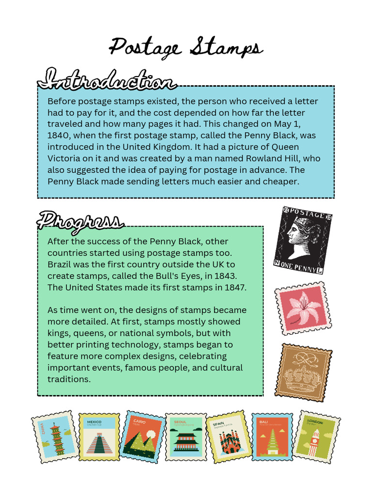 History and Evolution of Postage Stamps | PDF | Postage Stamp | Freight ...