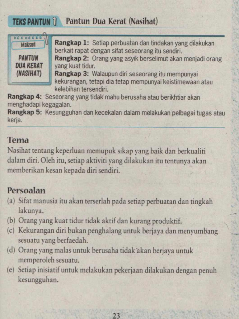 Pantun 2 Kerat | PDF