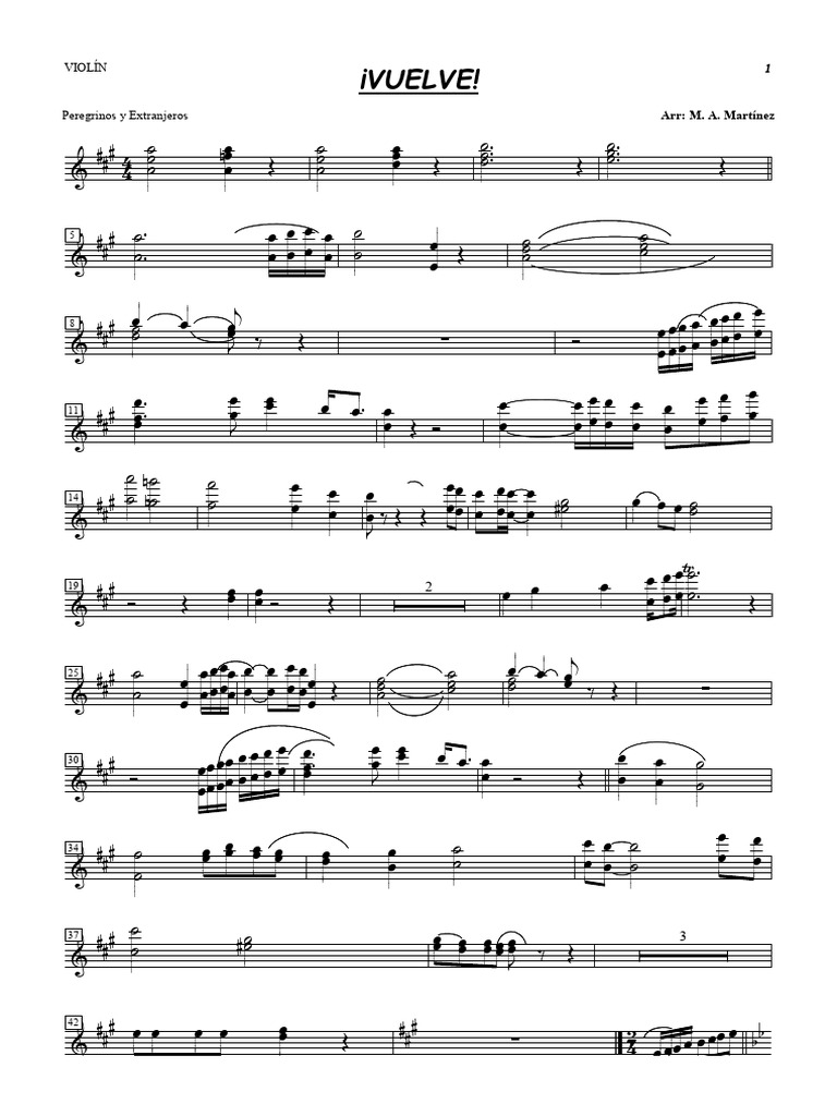 VUELVE Violin I y II | PDF