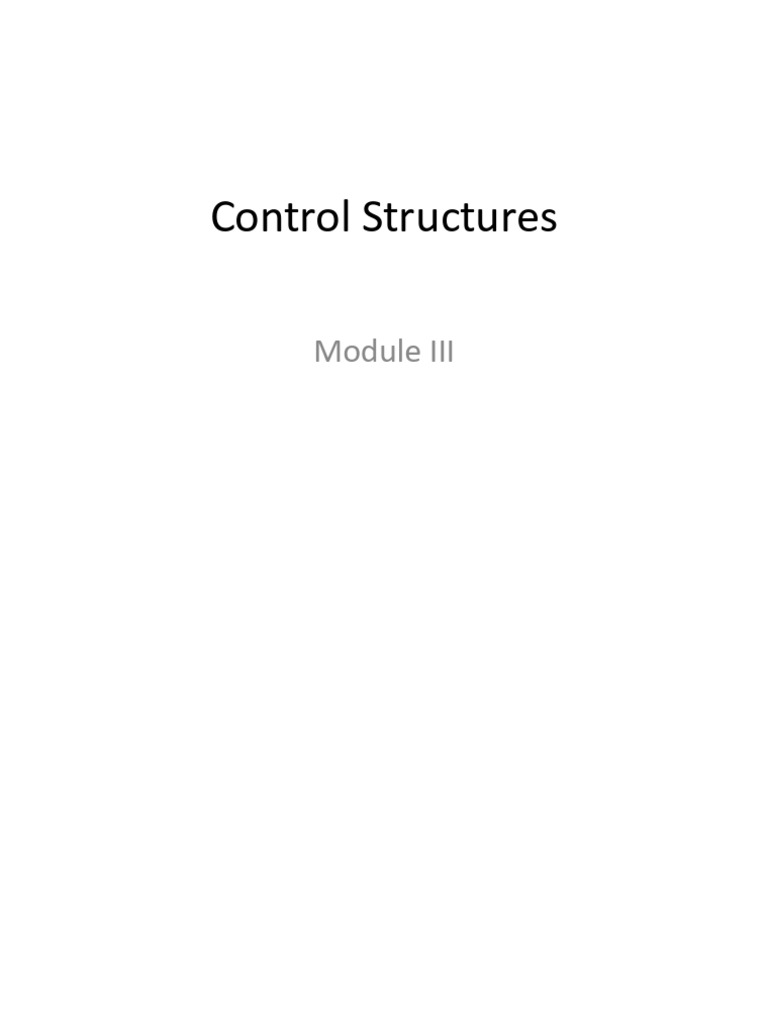Control Structures | PDF | Control Flow | Computer Programming