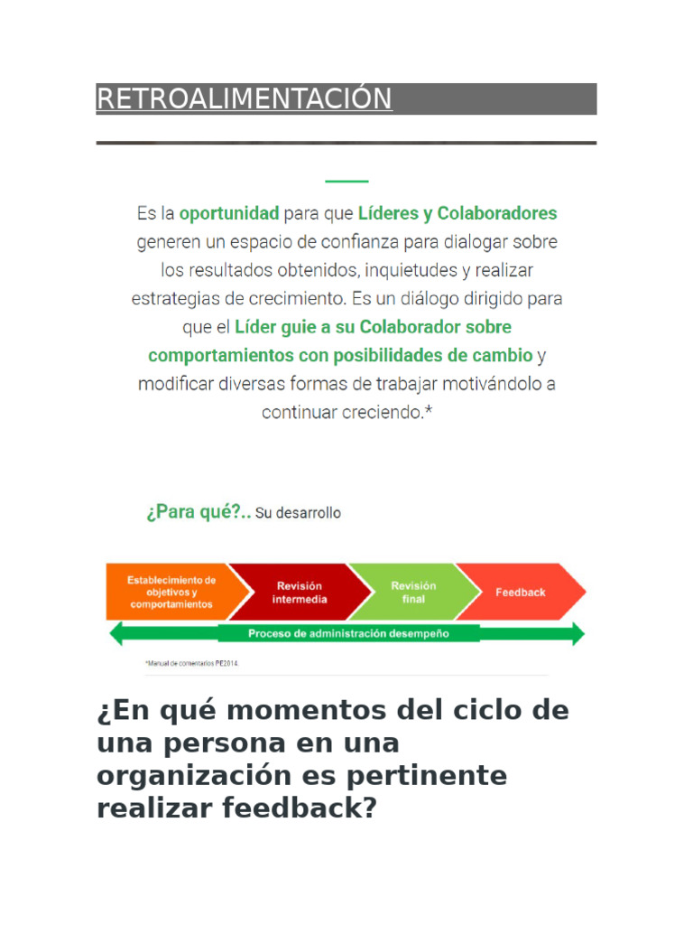 RETROALIMENTACIÓN | PDF