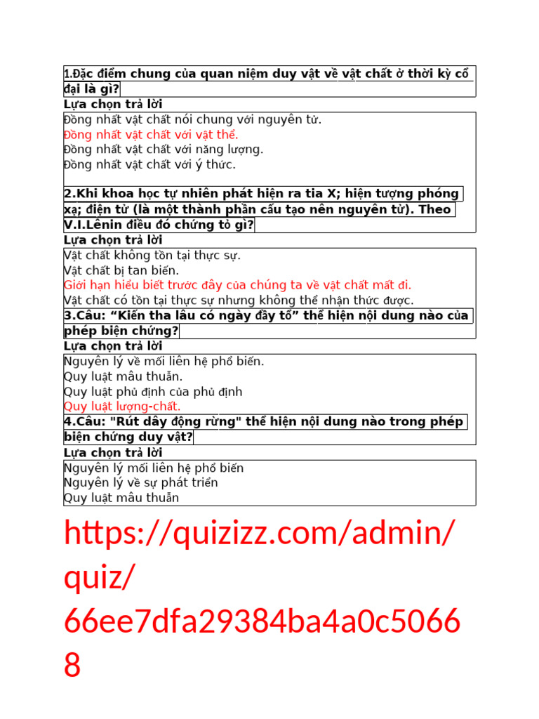 Quiz/ 66ee7dfa29384ba4a0c5066 8: NG NH TV TCH TV IV TTH | PDF