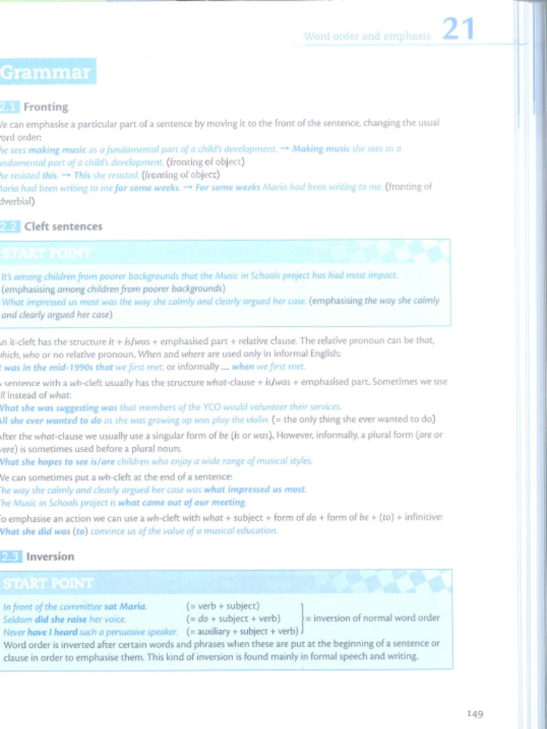 HW Word Order and Emphasis | PDF