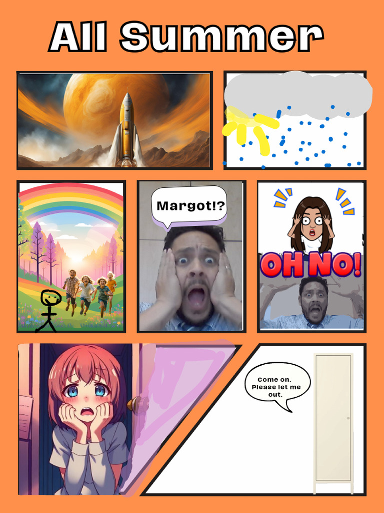 Comic Layout Worksheets in Colorful Bold Style | PDF