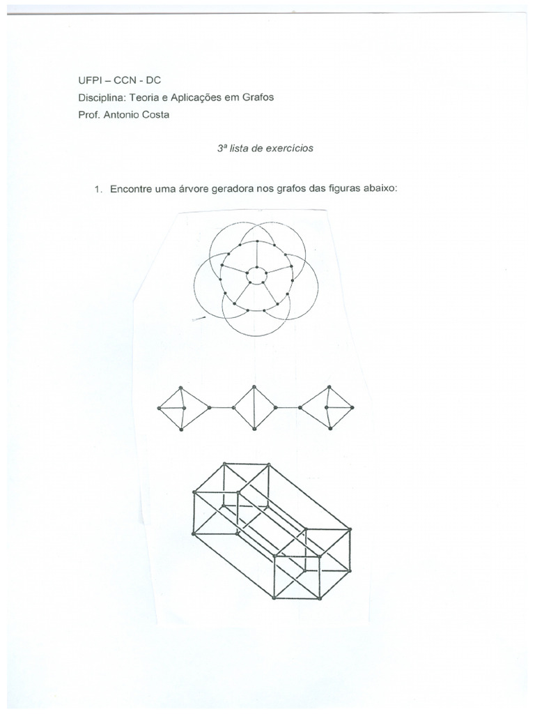 Aula - 5 - 3a Lista de Exercícios | PDF