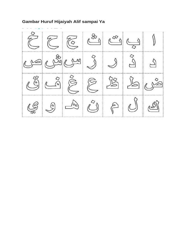 Gambar Huruf Hijaiyah Lengkap | PDF