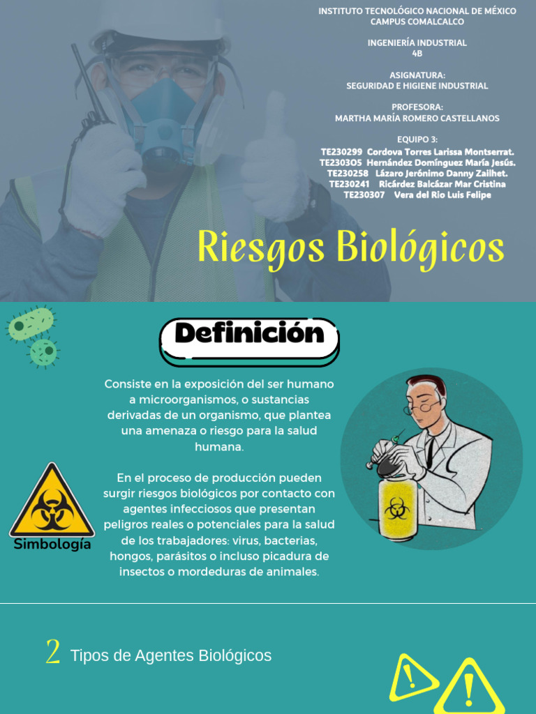 EQUIPO 3 Riesgos Biologicos | PDF | Laboratorios | Medicina