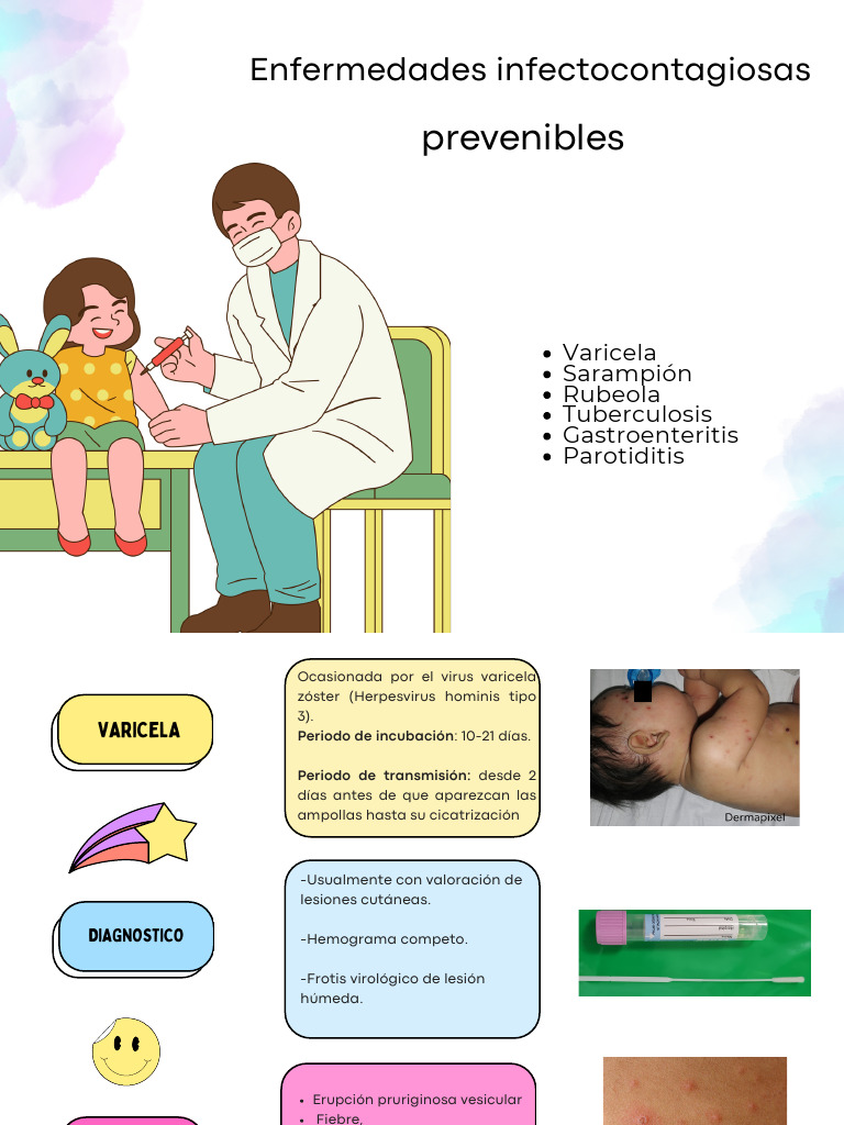 Enfermedades Infectocontagiosas Prevenibles | PDF | Sarampión | Tuberculosis
